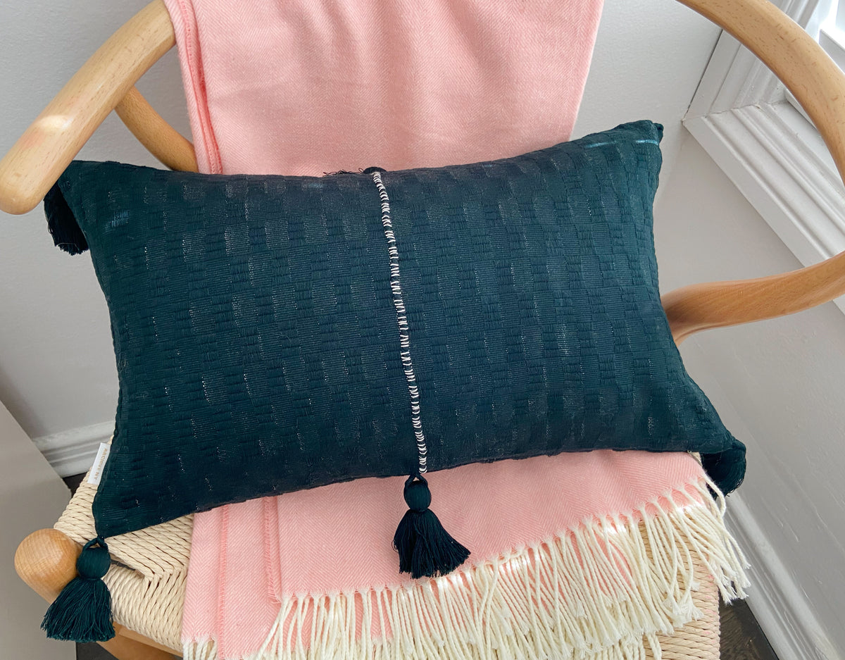 Antigua - Dark Green/Black Solid Pillow - Sample Sale 2026 – Archive ...