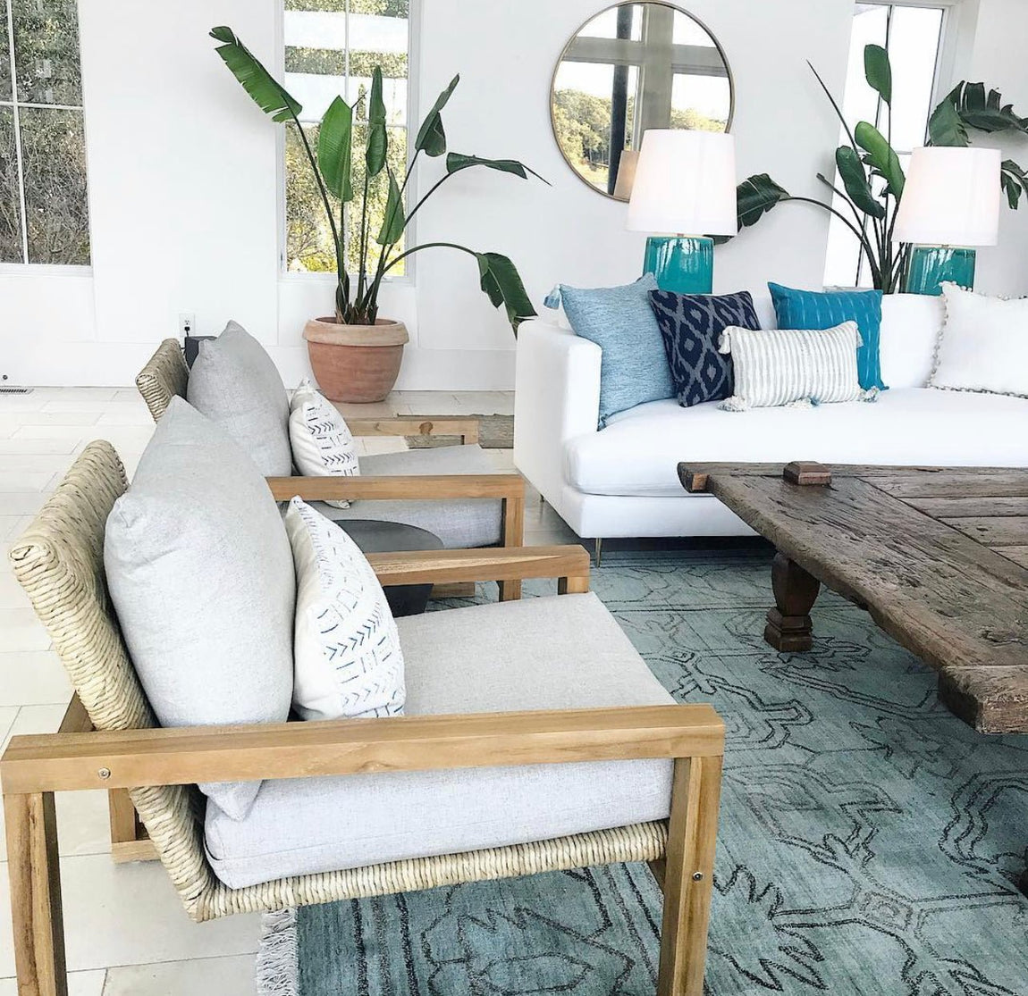 Antigua - Faded Indigo | Handwoven Textile | Natural Dye | Super Washed ...